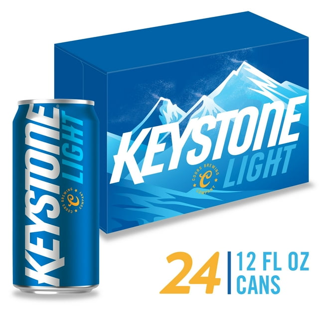 Keystone Light Beer, 24 Pack, 12 fl oz Aluminum Cans, 4.1% ABV ...