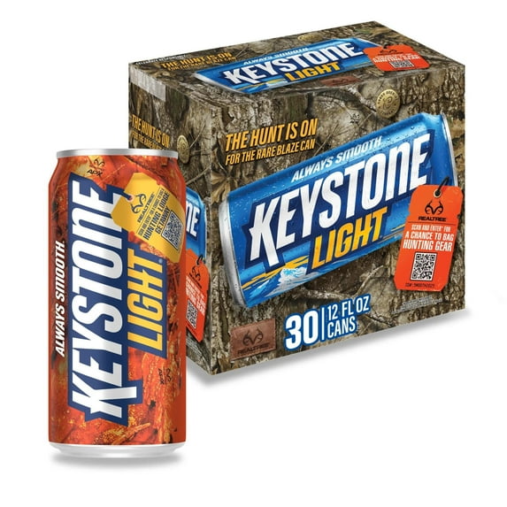 Keystone Light American Beer, 30 Pack, 12 fl oz Aluminum Cans, 4.1% ABV ...