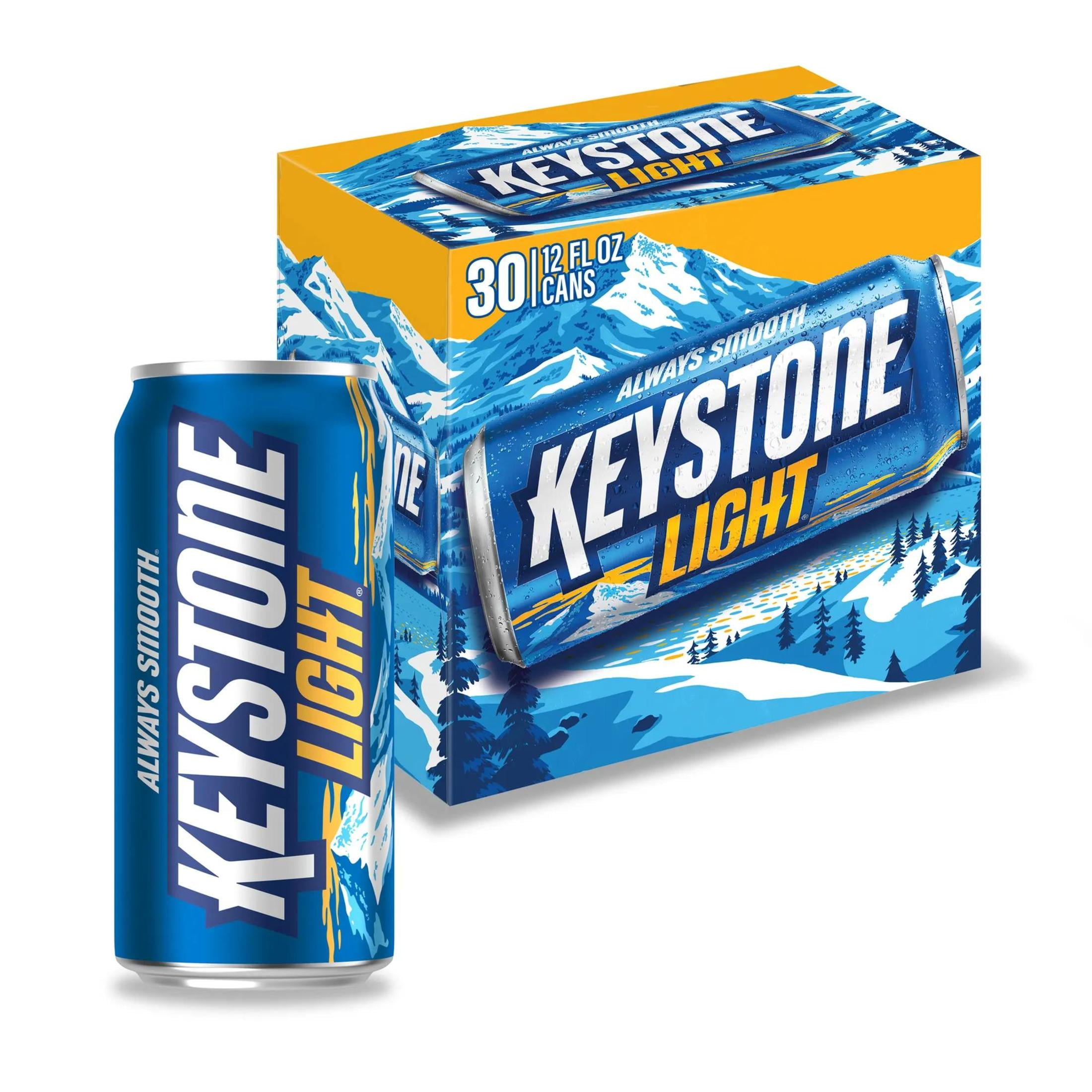 Keystone Light American Beer, 30 Pack, 12 fl oz Aluminum Cans, 4.1% ABV ...
