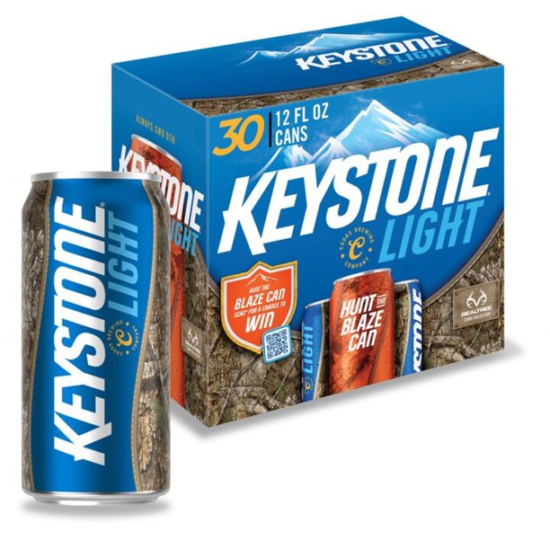 Keystone Light Beer, 30 Pack, 12 fl oz Aluminum Cans, 4.1% ABV ...