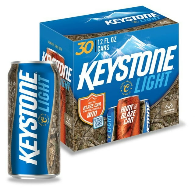 Keystone Light Beer, 30 Pack, 12 fl oz Aluminum Cans, 4.1% ABV ...