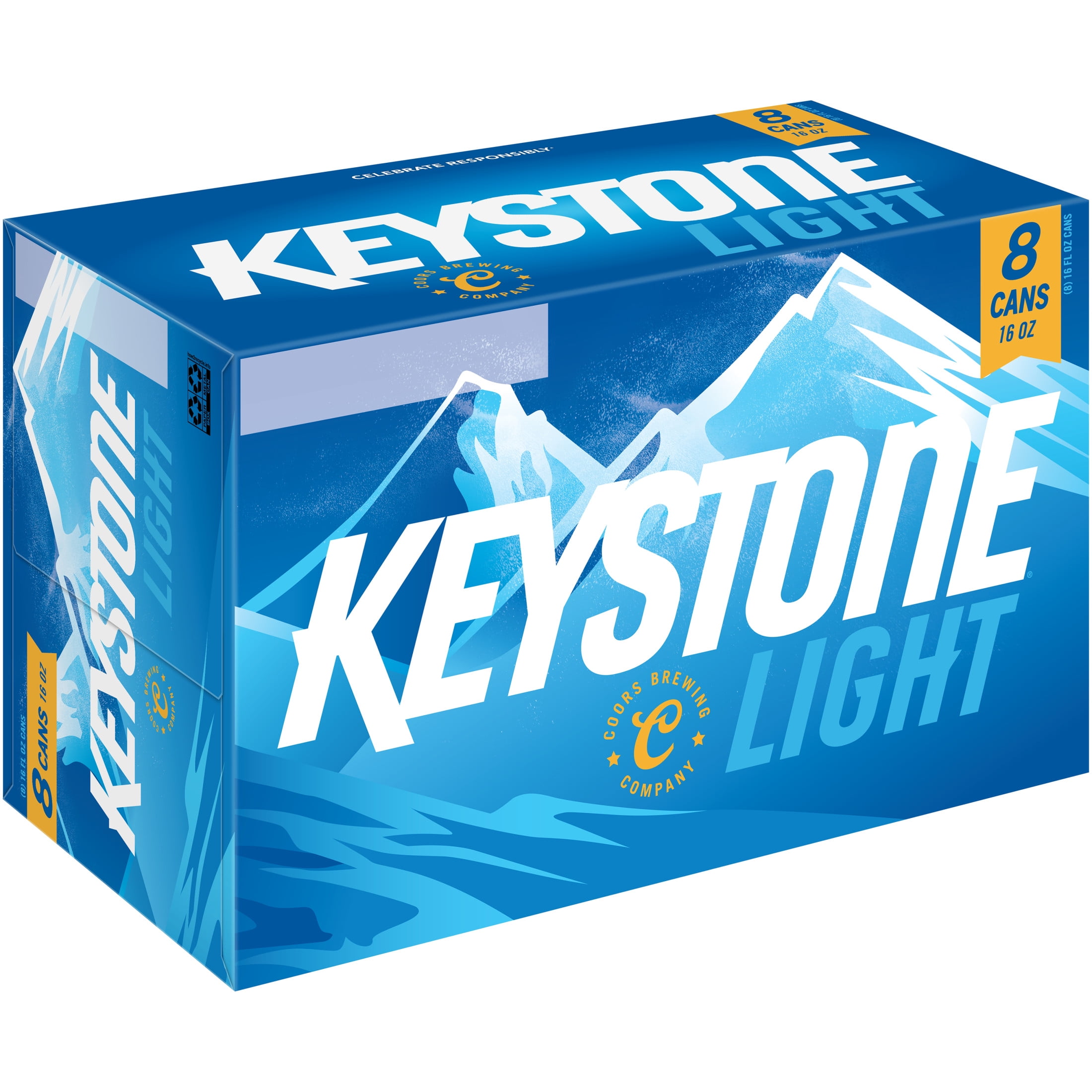 Keystone Light Beer, 4.1% ABV, 8 pack, 16 oz Aluminum Cans - Walmart.com