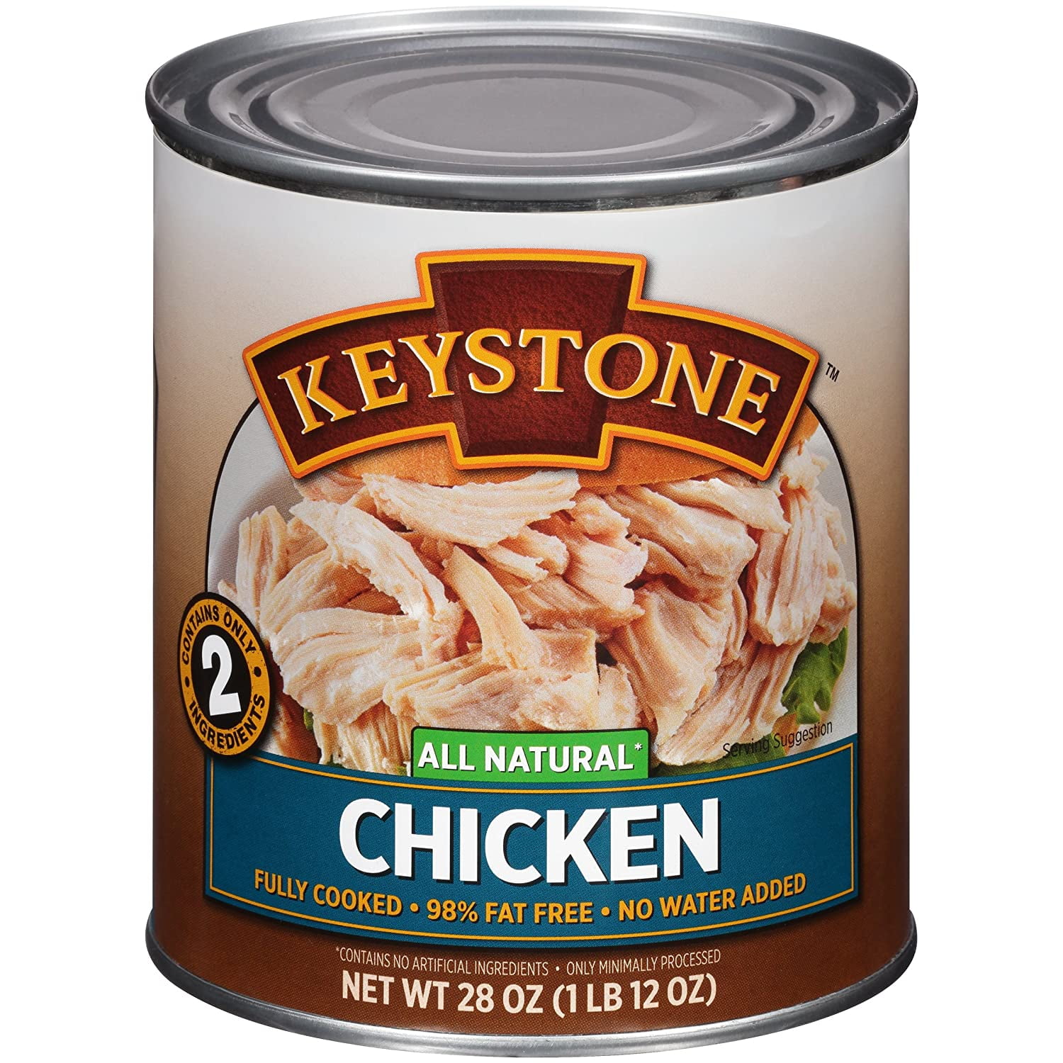Keystone Meats Canned Chicken, 28 Ounce, Heat and Serve, Quick Meals ...