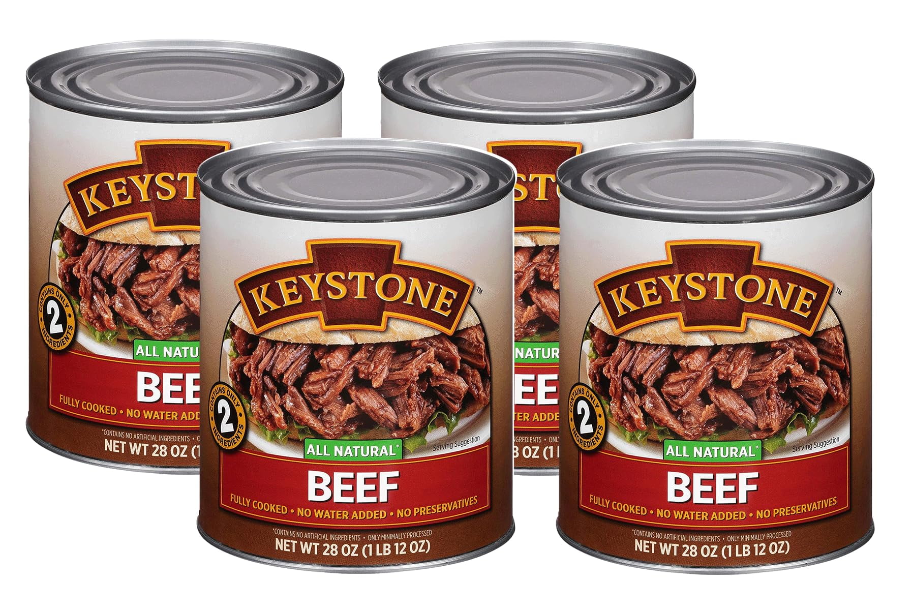 Keystone Meats All Natural Heat and AIS1 Serve Canned 28 Oz Fully ...