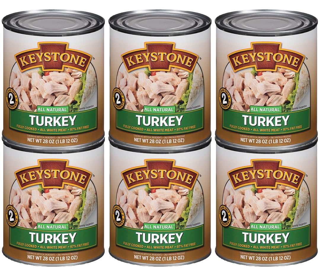 Keystone Meats All Natural Heat and Serve Canned Turkey 28 Oz Long ...