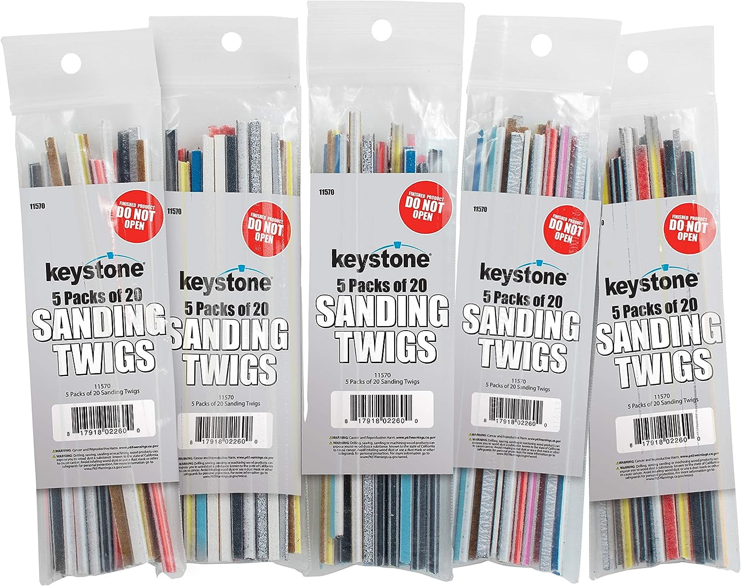 Keystone Cushioned Abrasive Sanding Twigs/Sticks for Woodworking, Arts ...