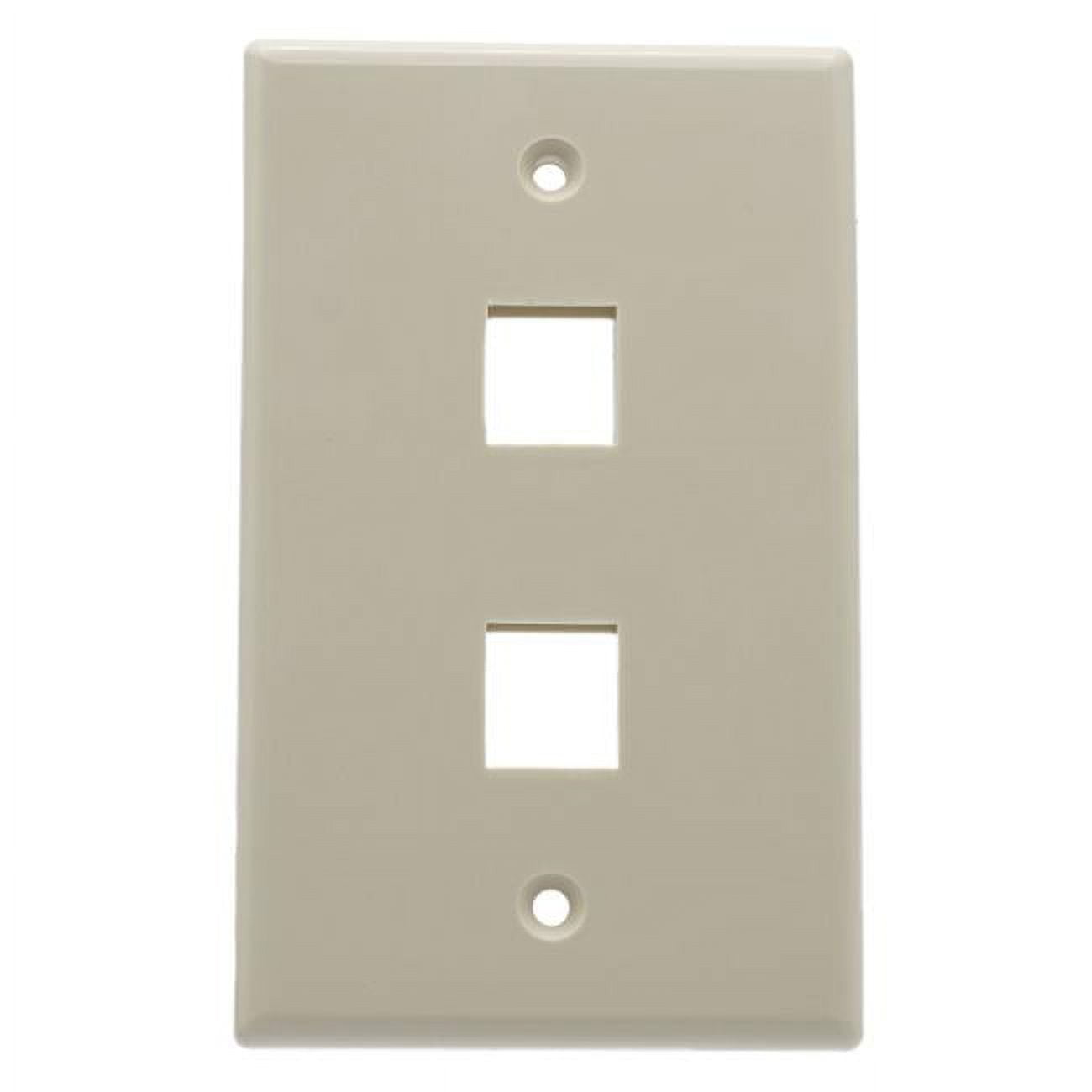 Keystone Single Gang 1 Port Wall Plate, Lite Almond - Walmart.com