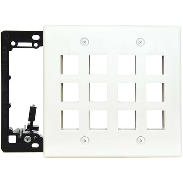 Keystone Wall Plate, 2 Gang Keystone Wall Plate, 12 Port Keystone Jack ...