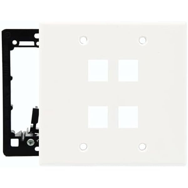Keystone Wall Plate, 2 Gang Keystone Wall Plate, 4 Port Keystone Jack ...