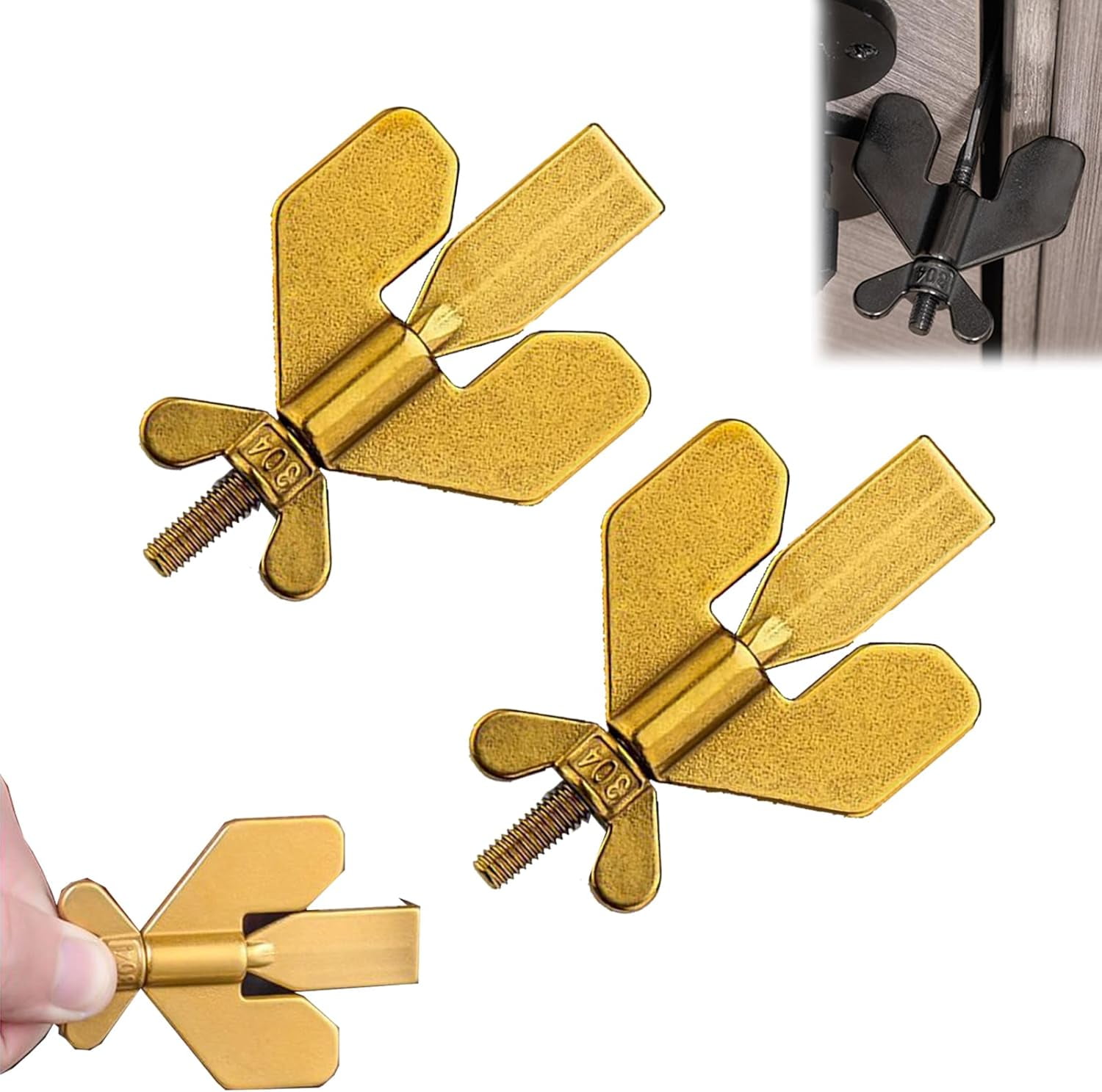 Keyza Travel Door Lock, Adjustable Portable Safety Door Lock, Stainless ...