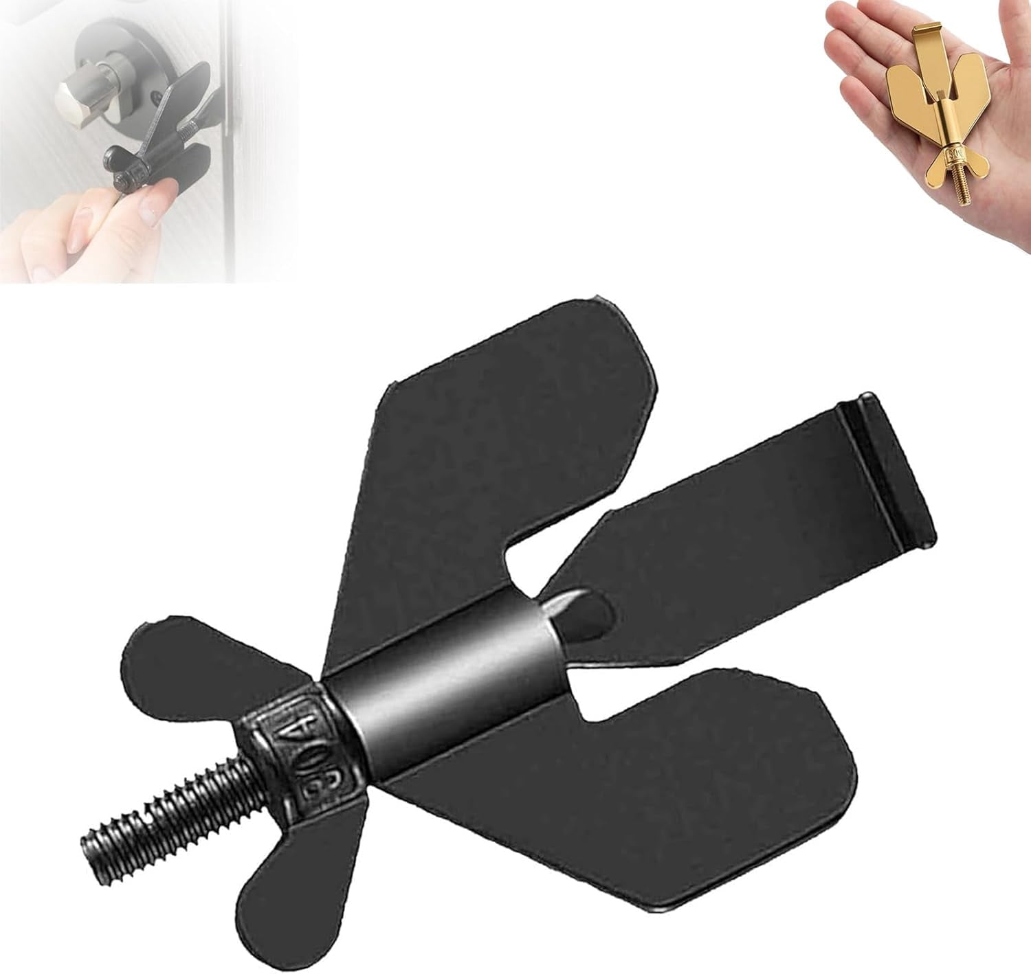 Keyza Travel Door Lock，Portable Safety Adjustable Door Stopper，No Need ...