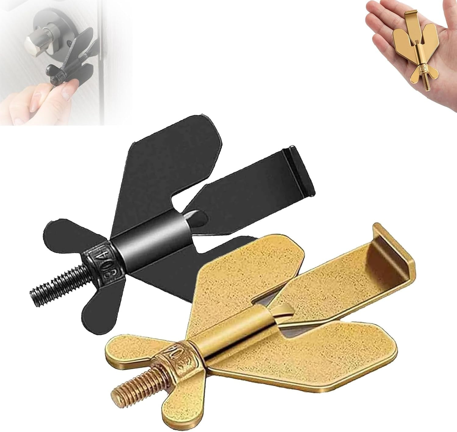 Keyza Travel Door Lock，Portable Safety Adjustable Door Stopper，No Need ...