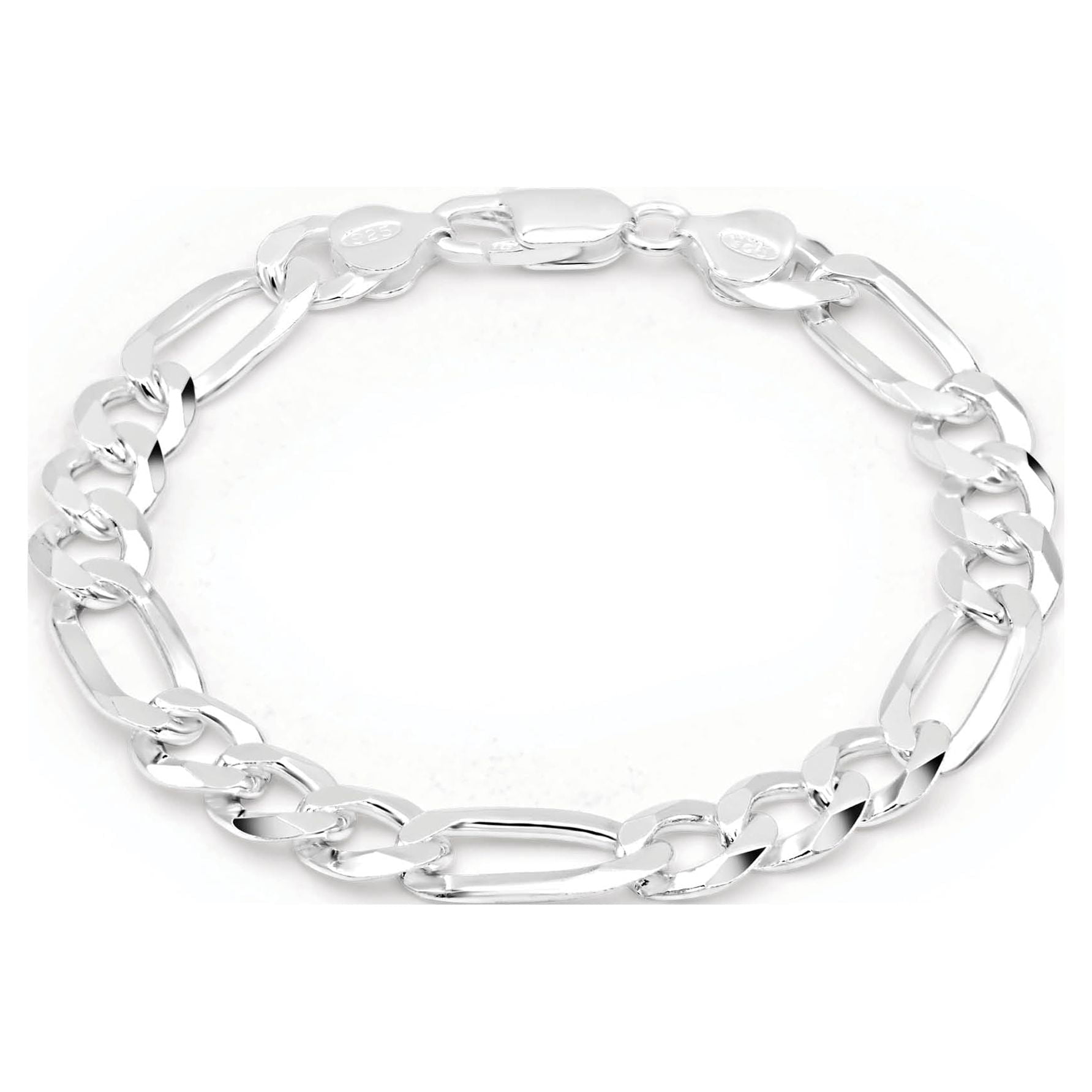 Free Shipping! KEZEF Men‚Äôs 925 Sterling Silver Figaro Chain Necklace ...