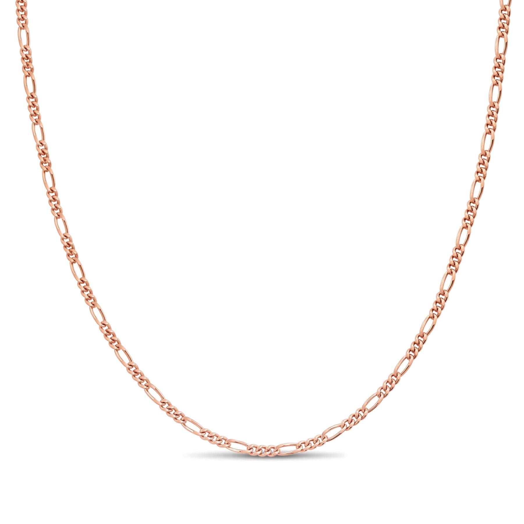 Kezef Rose Gold Plated Sterling Silver 2mm 050 Gauge Italian Figaro ...