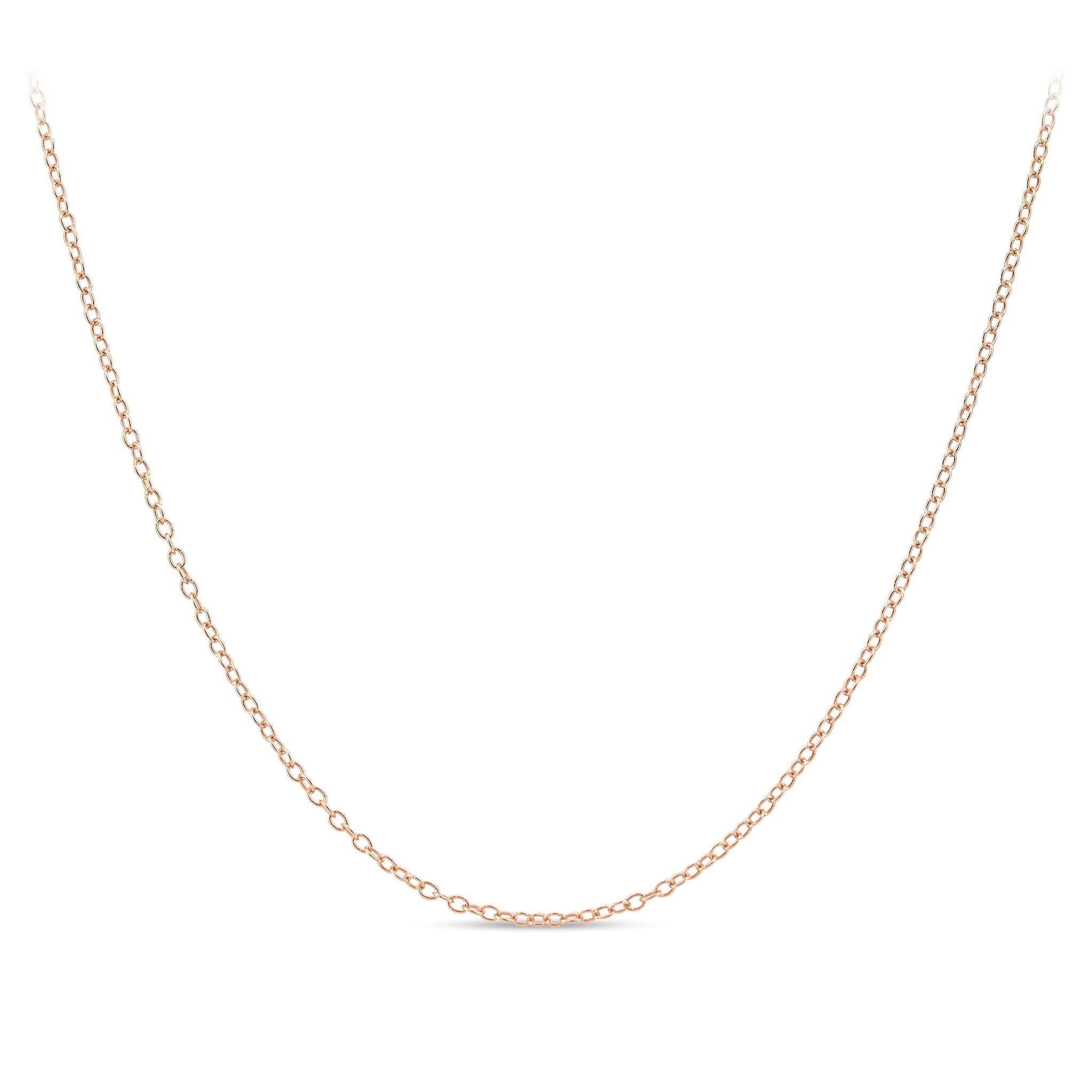 Kezef Rose Gold Chain Necklace for Women, Rose Gold-Plated Sterling ...
