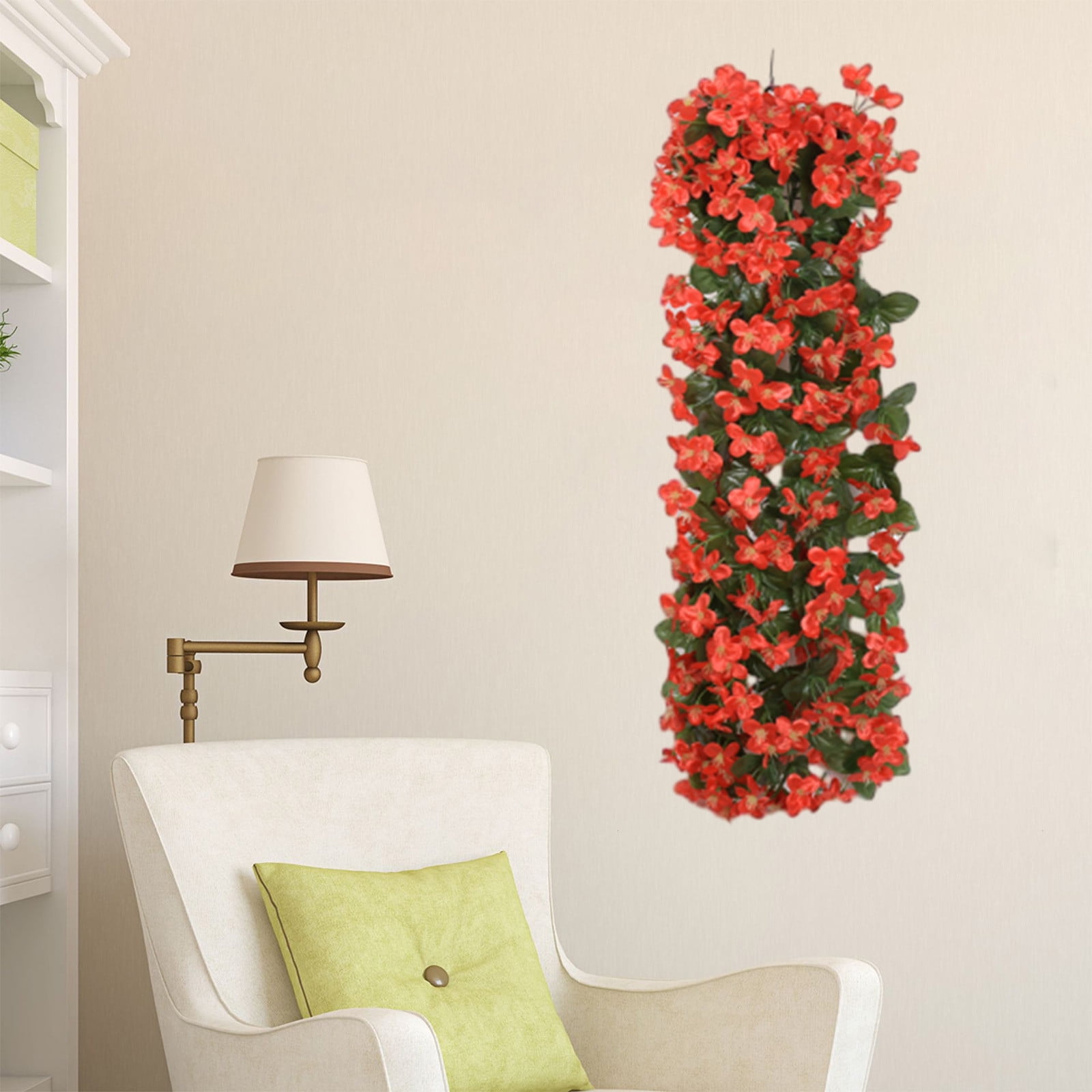 Kezqiaxn 2.25Ft Artificial Flowers Hanging Garland Violet Fake Plants ...
