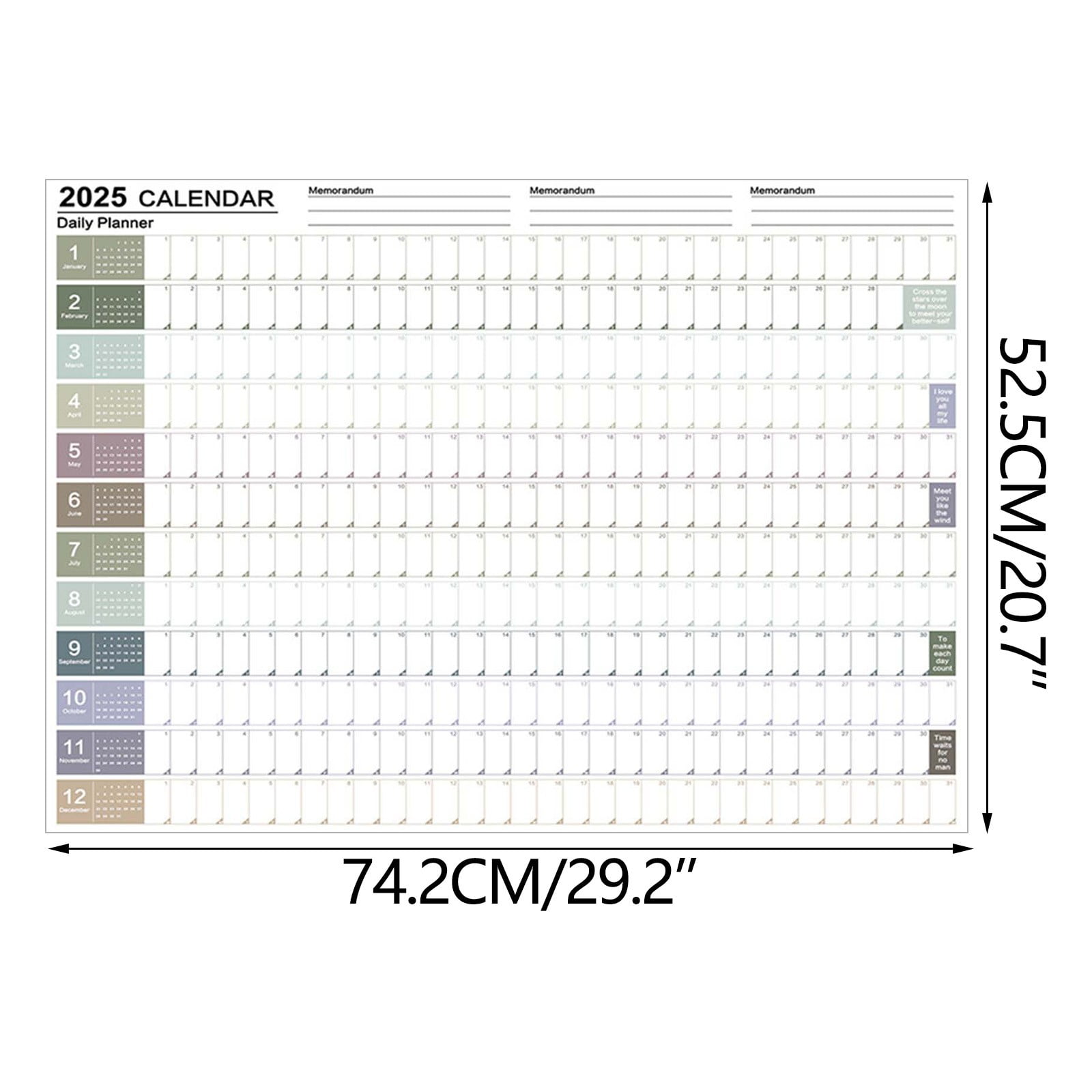 Kezqiaxn 2025 Wall Calendars, 366 Day Poster Calendar Yearly Monthly ...