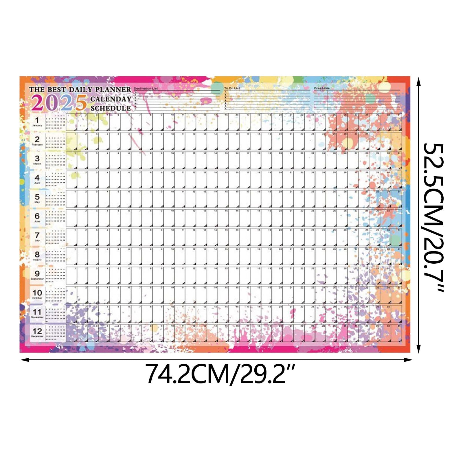 Kezqiaxn 2025 Wall Calendars, 366 Day Poster Calendar Yearly Monthly ...