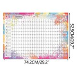 Kezqiaxn 2025 Wall Calendars, 366 Day Poster Calendar Yearly Monthly ...