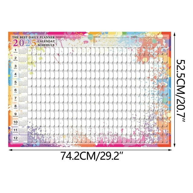 Kezqiaxn 2025 Wall Calendars, 366 Day Poster Calendar Yearly Monthly ...