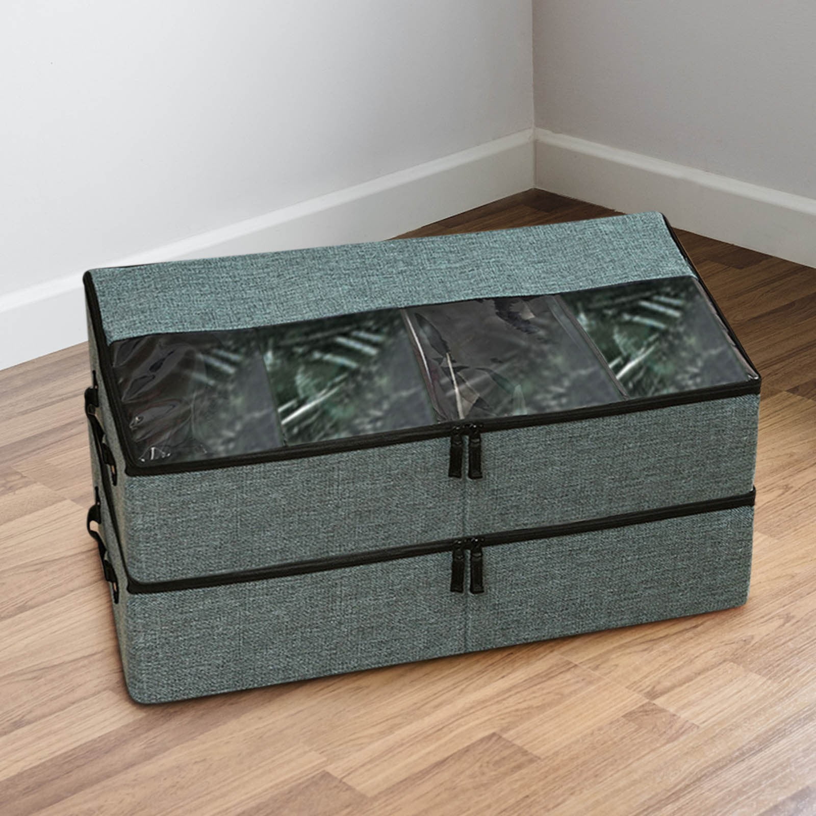 Kezqiaxn 2Pc Comforter Storage Bag, Foldable Compartment Shoe Box ...