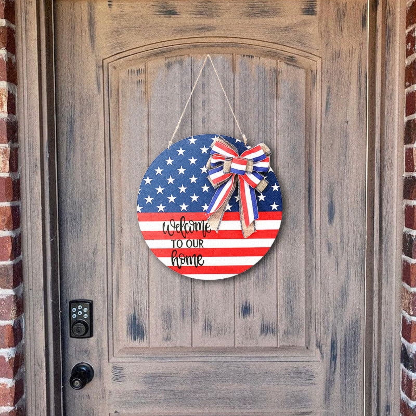 Kezqiaxn 4Th Of July Wooden Sign Independence Day Decor For Door Porch ...