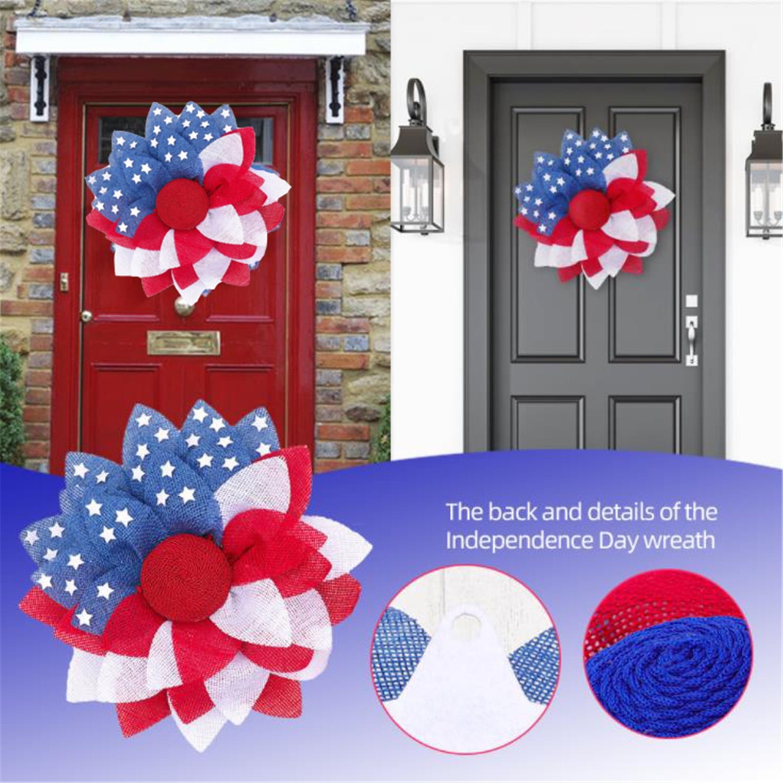 Kezqiaxn 4Th Of July Front Door Window Hanging Wall Party Decorations Clearance Independence Day ...
