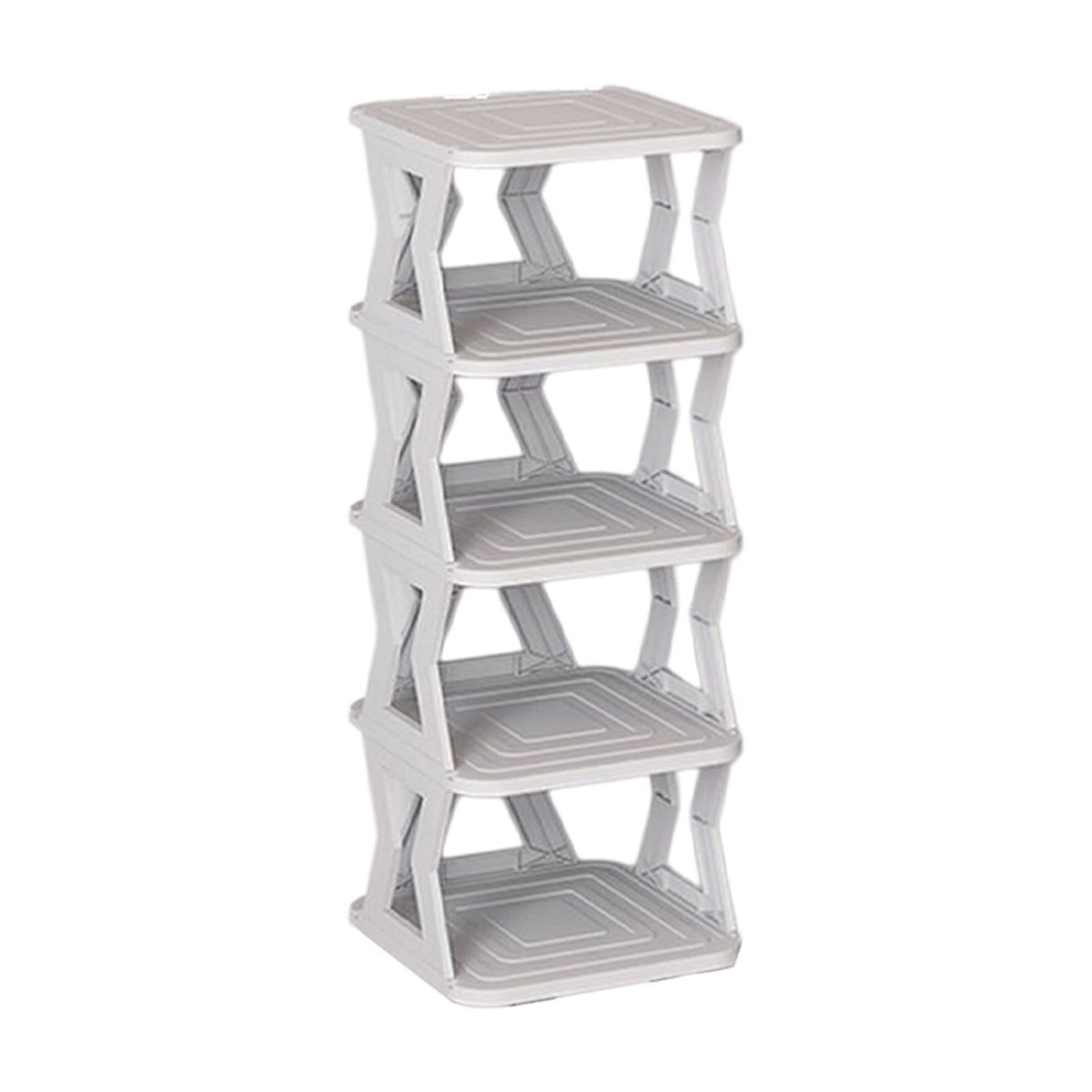 Kezqiaxn 5 Tier Shoe Rack Clearance, Vertical Shoe Racks, Household ...