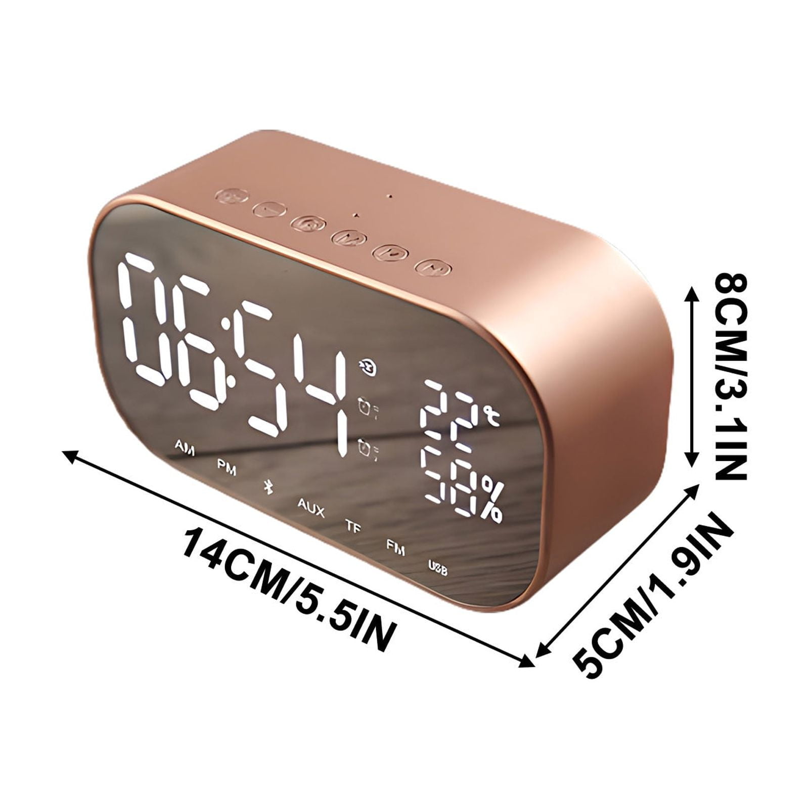 Kezqiaxn Alarm Clocks for Bedrooms Alarm Clock Speaker Wireless ...