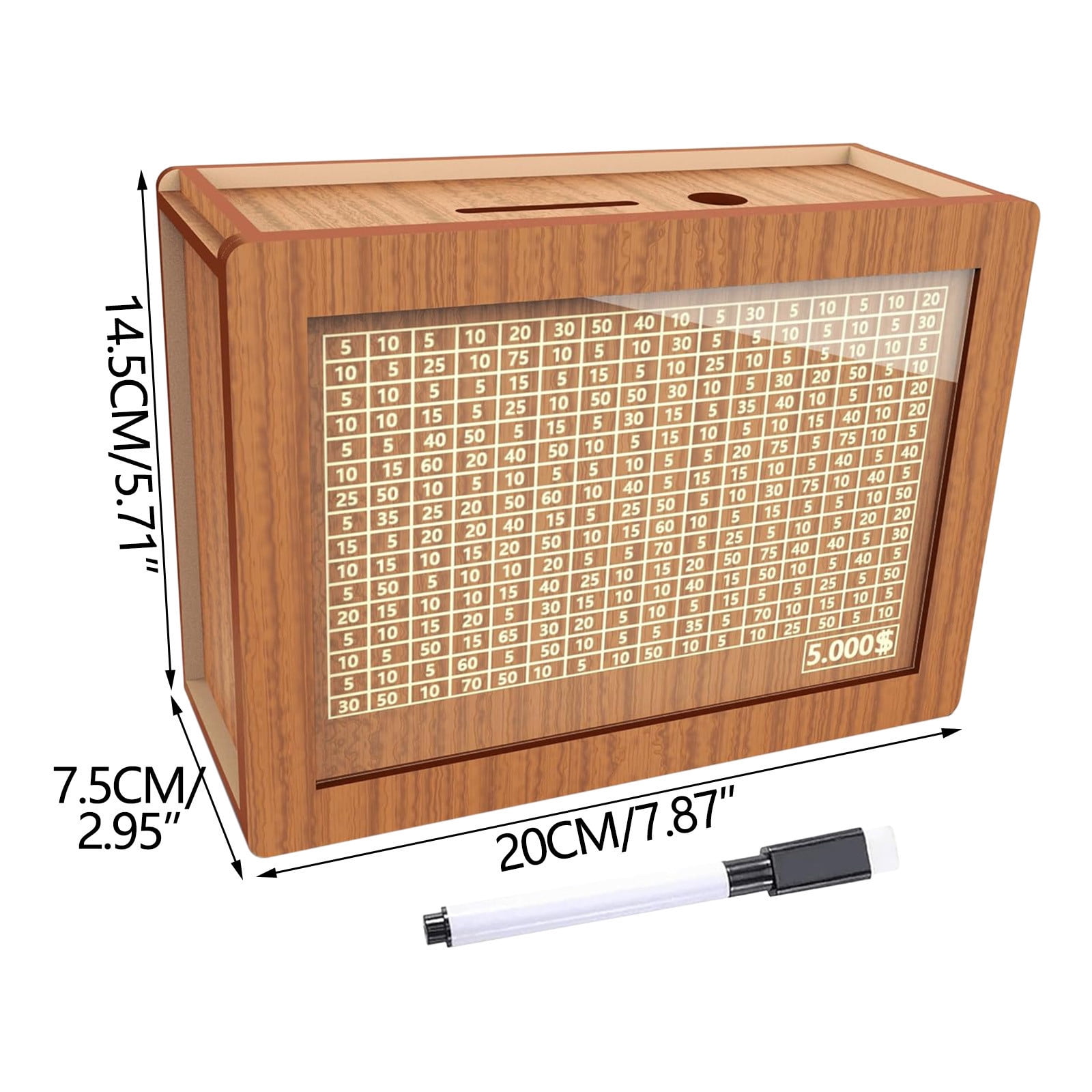 Kezqiaxn Alcancia Clearance Bank for Adults Kids Wooden Coin Bank for ...