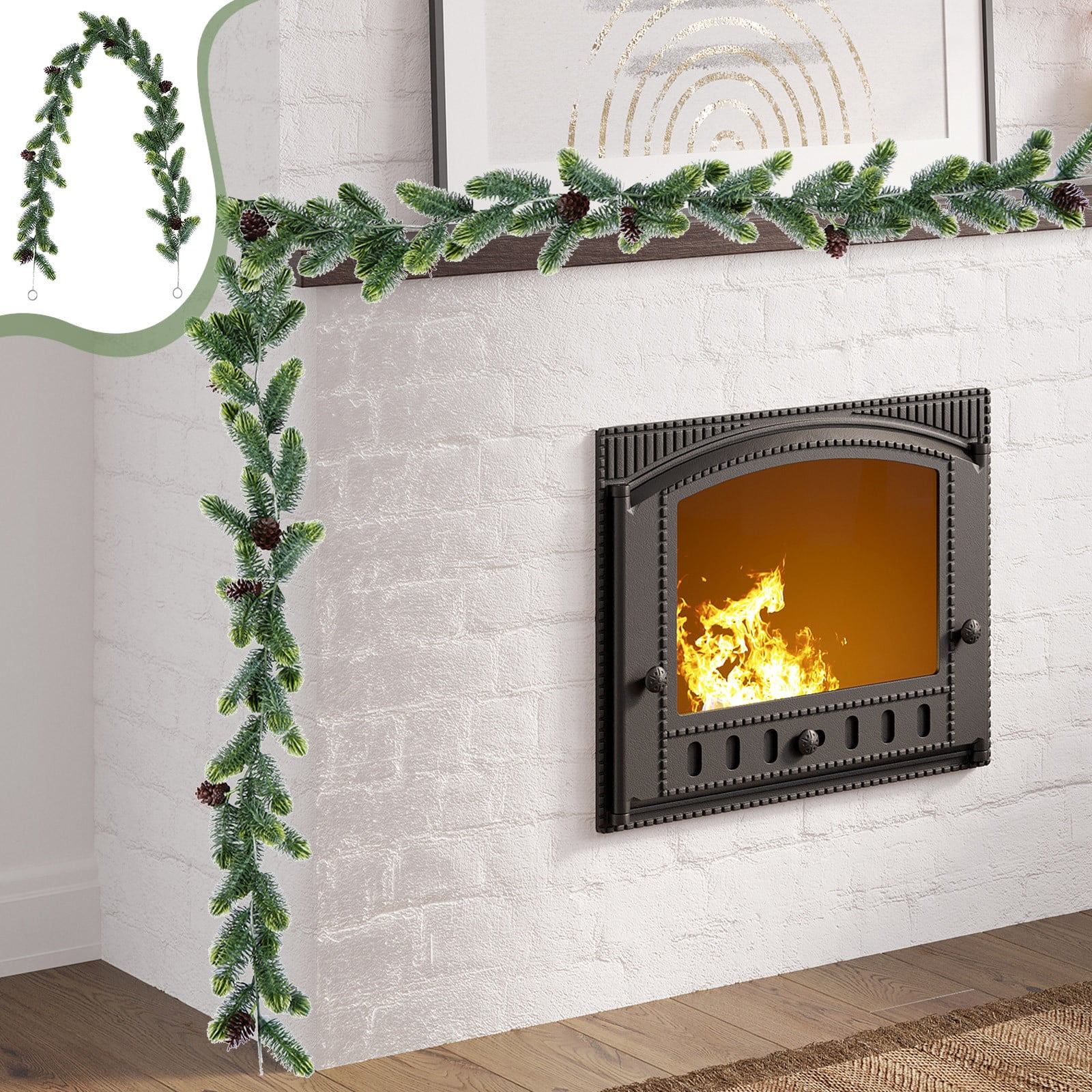 Kezqiaxn Artificial Christmas Garlands, 5.91Ft Dog Tail Christmas ...