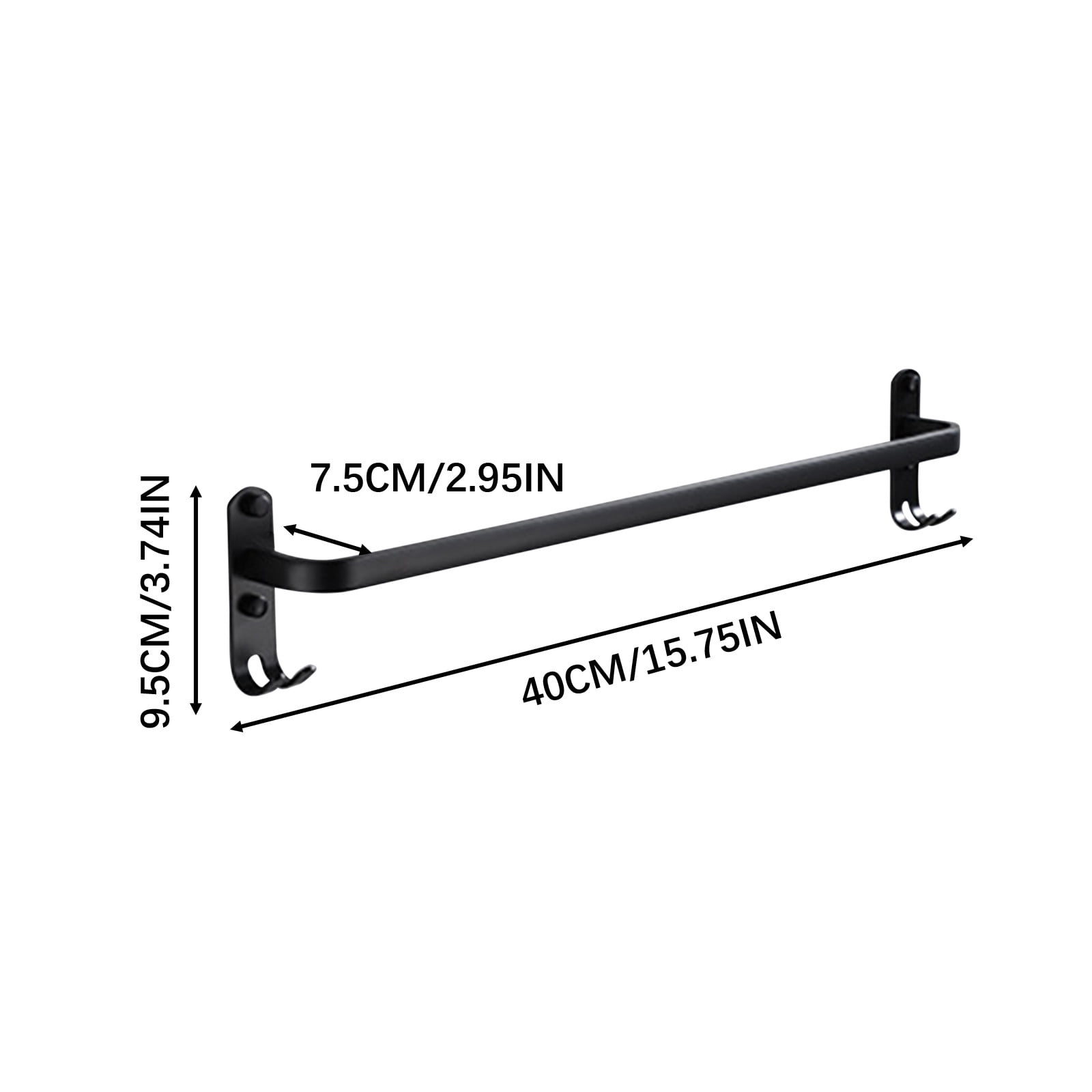 Kezqiaxn Bathroom Towel Rack with Towel Bar Holder Black Space Aluminum ...
