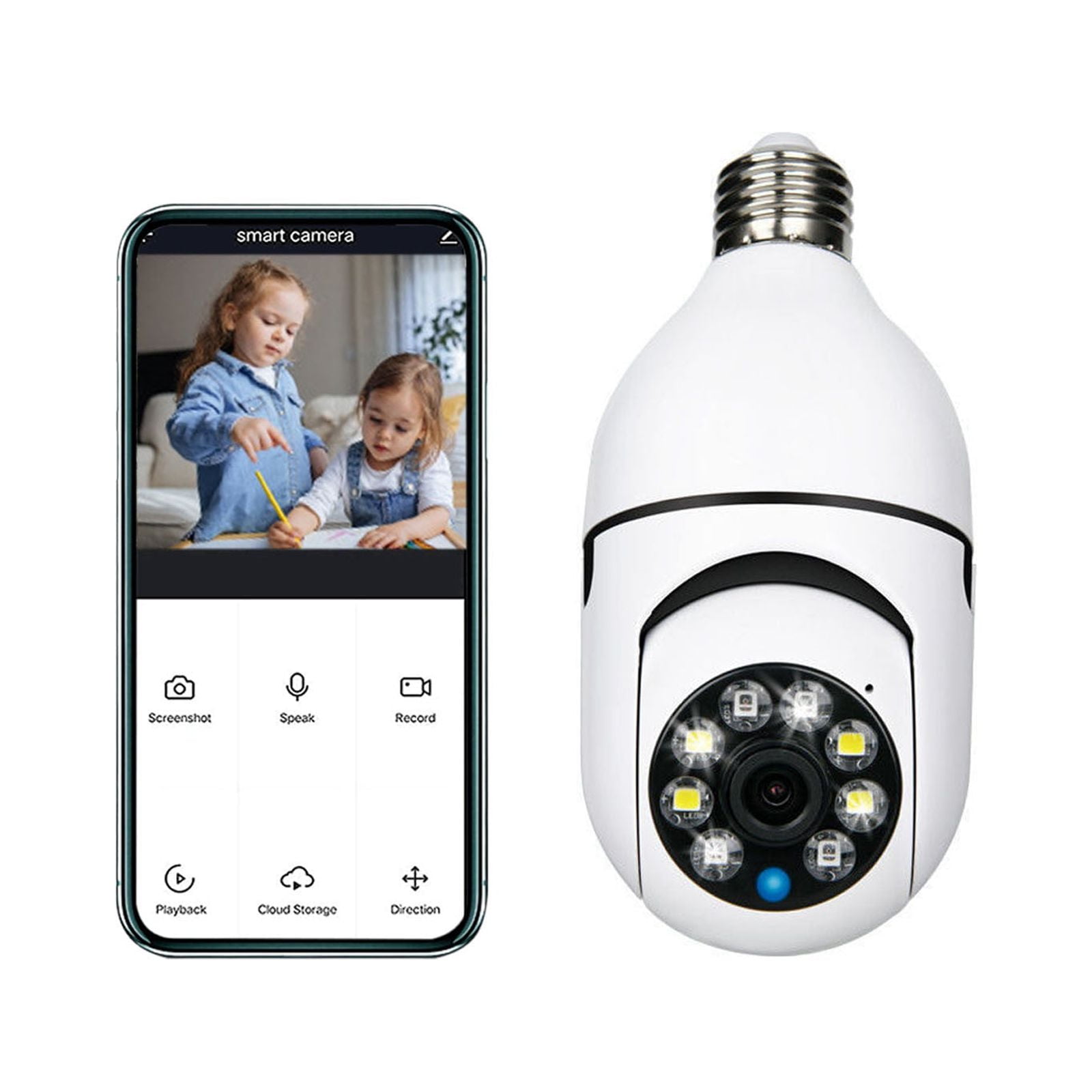 Kezqiaxn Bulb Shaped Security Camera Clearance WiFi Smart Camera, 1080P ...