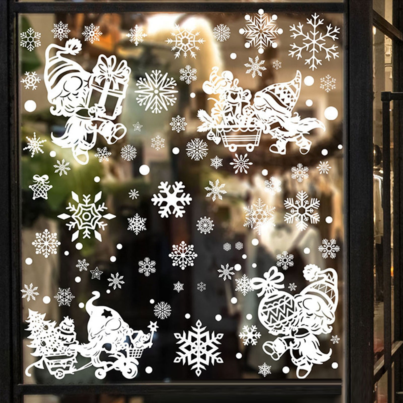 Kezqiaxn Christmas Decorations, 9Pcs Christmas Window Clings for Glass ...