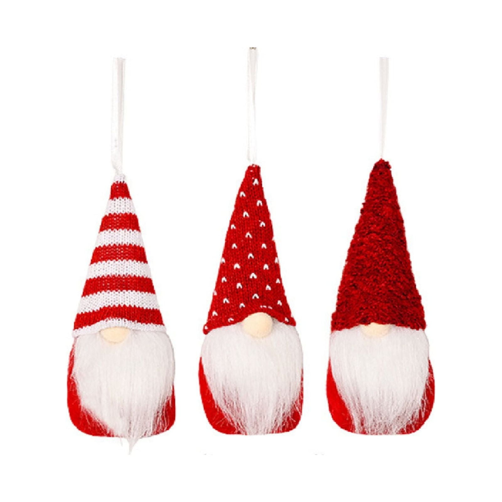 Kezqiaxn Christmas Decorations Hanging Gnomes Ornaments Sets of 3, Hand ...