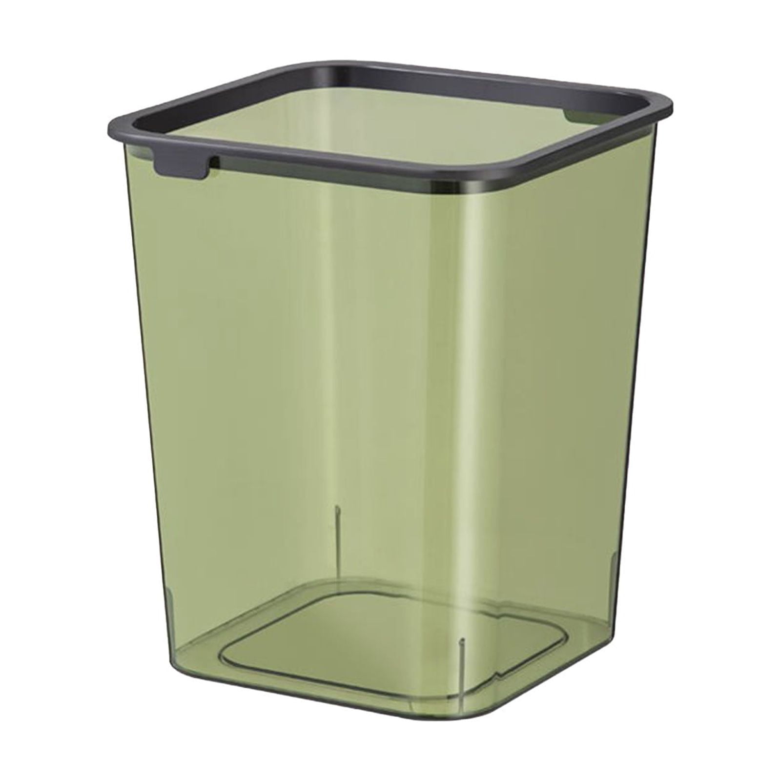 Kezqiaxn Clear Trash Can 3.1 Gallon Plastic Bedroom Trash Cans ...