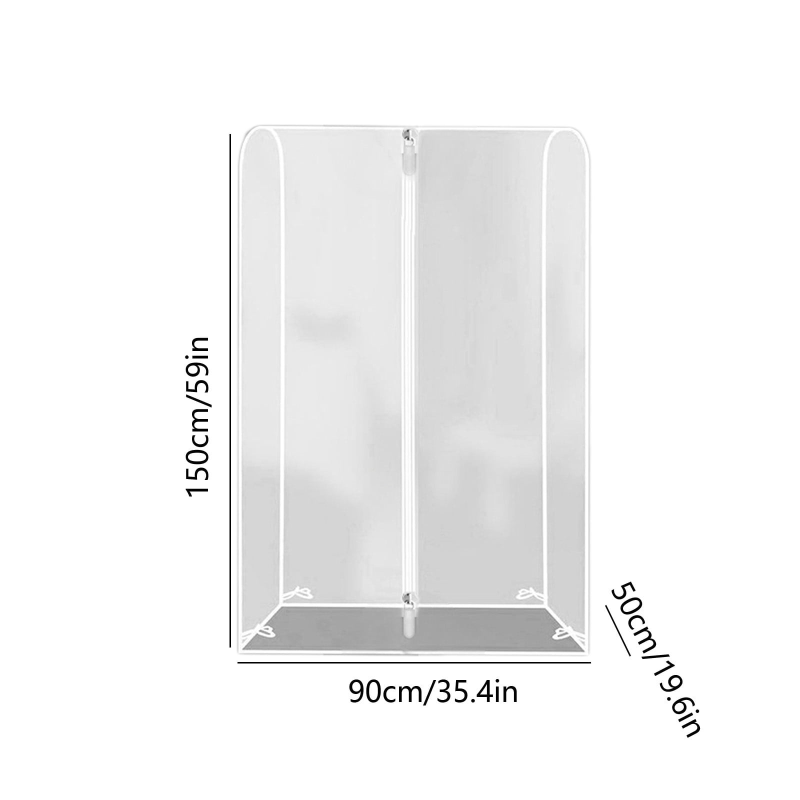 Kezqiaxn Closet Organizers and Storage Clear Garment Rack Cover With ...