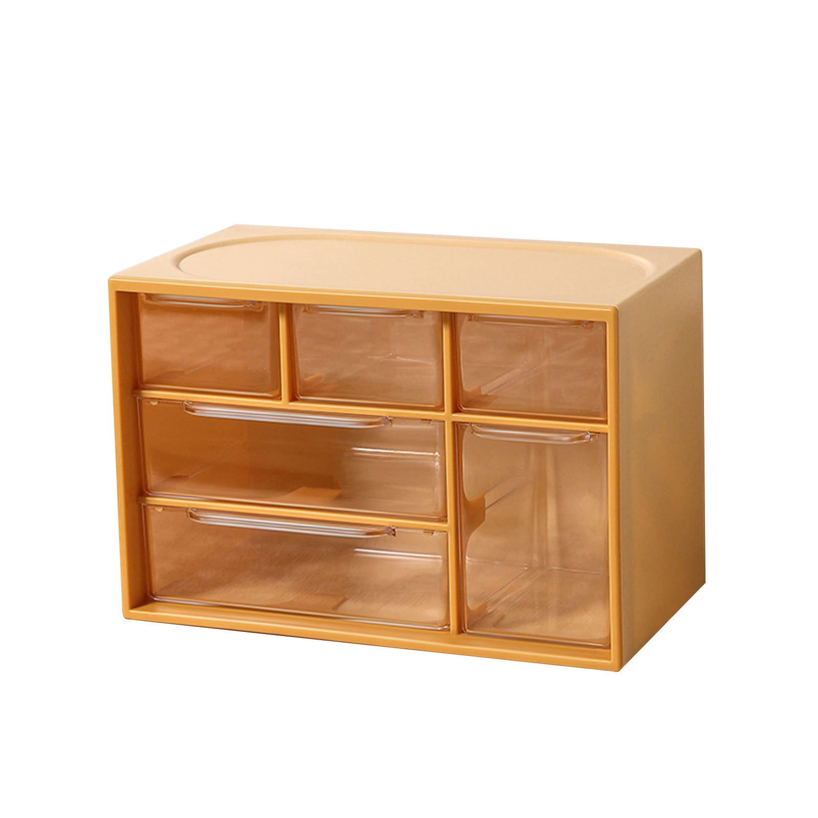 Kezqiaxn Desktop Organizer with Drawers Clearance 6 Compartment Desk ...