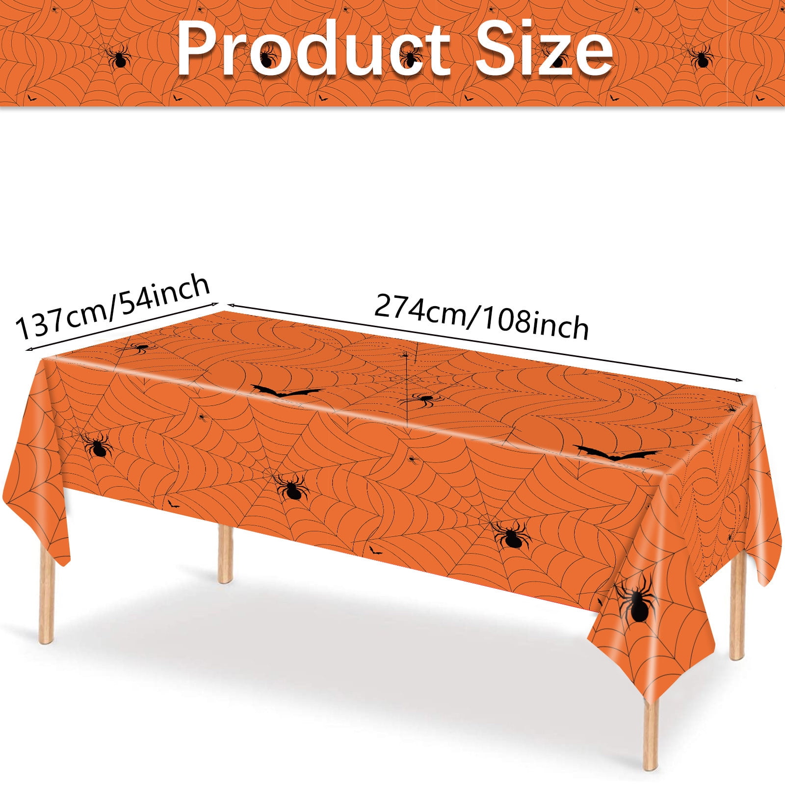 Kezqiaxn Disposable Tablecloth for Halloween Tablecloths Plastic Table ...