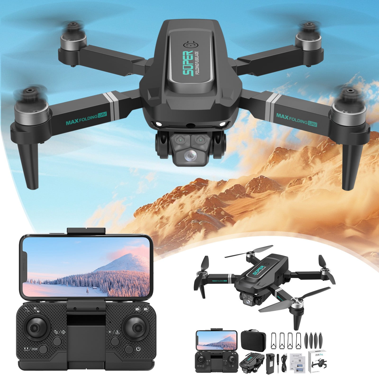 Kezqiaxn Drone with Camera Clearance, Mini Drone with Dual Camera ...