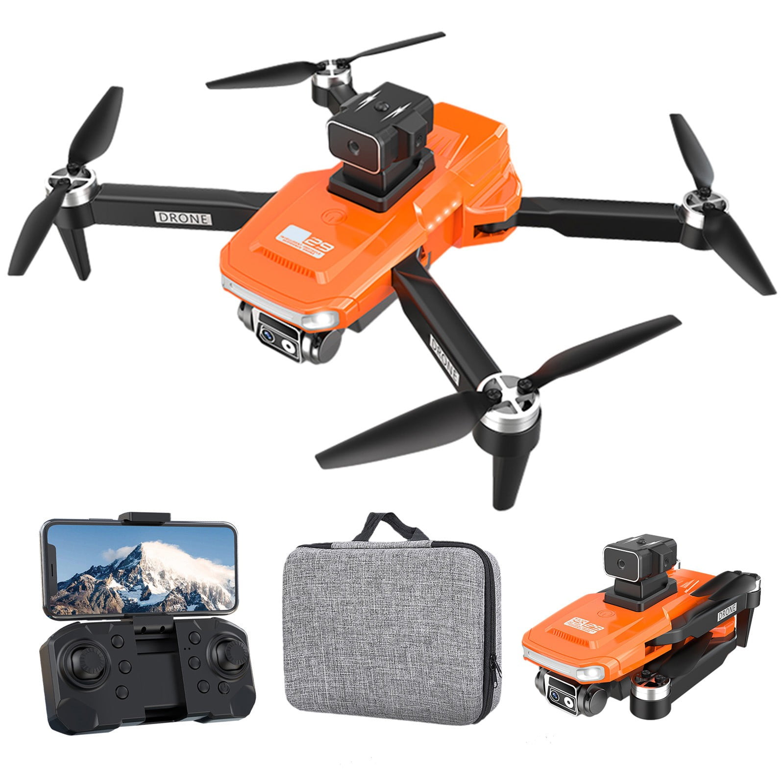 Kezqiaxn Drones for Adults, Dual-Camera Drone Folding UAV 4K HD Aerial ...