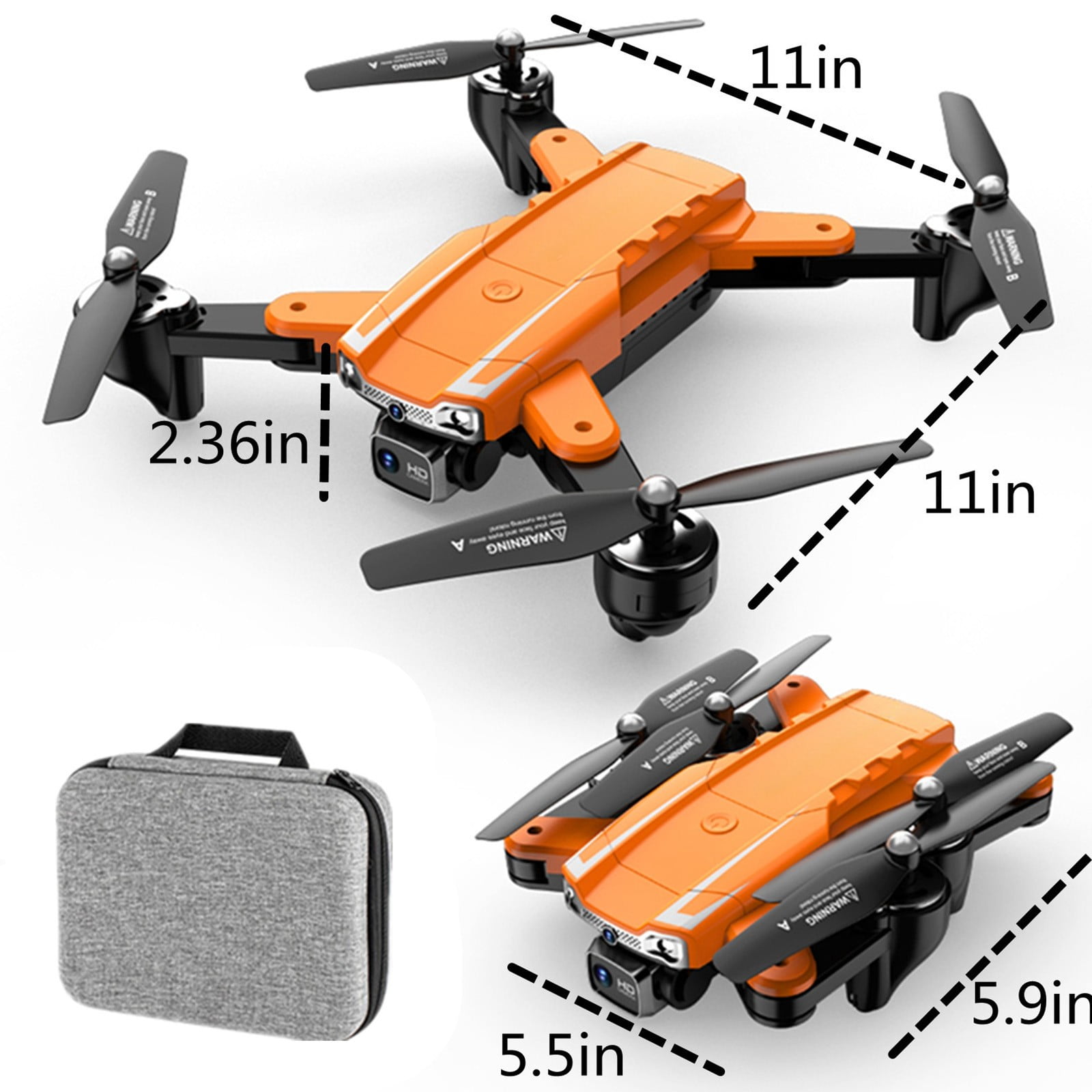 Kezqiaxn Drones with Camera for Adults 720P, Foldable Three Camera Drone for Beginners with ...