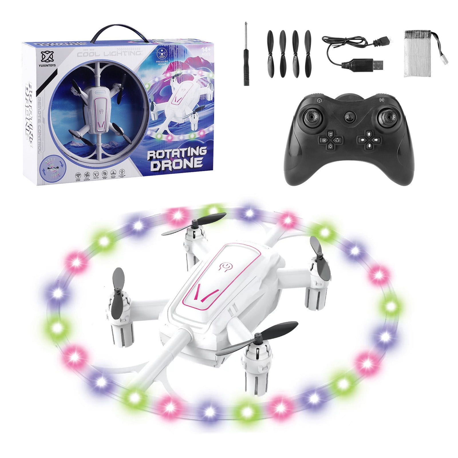 Kezqiaxn Drones for Kids 8-12, Camera Drone with Cool Lights, Rolling Rotation Mini Quadcopter ...