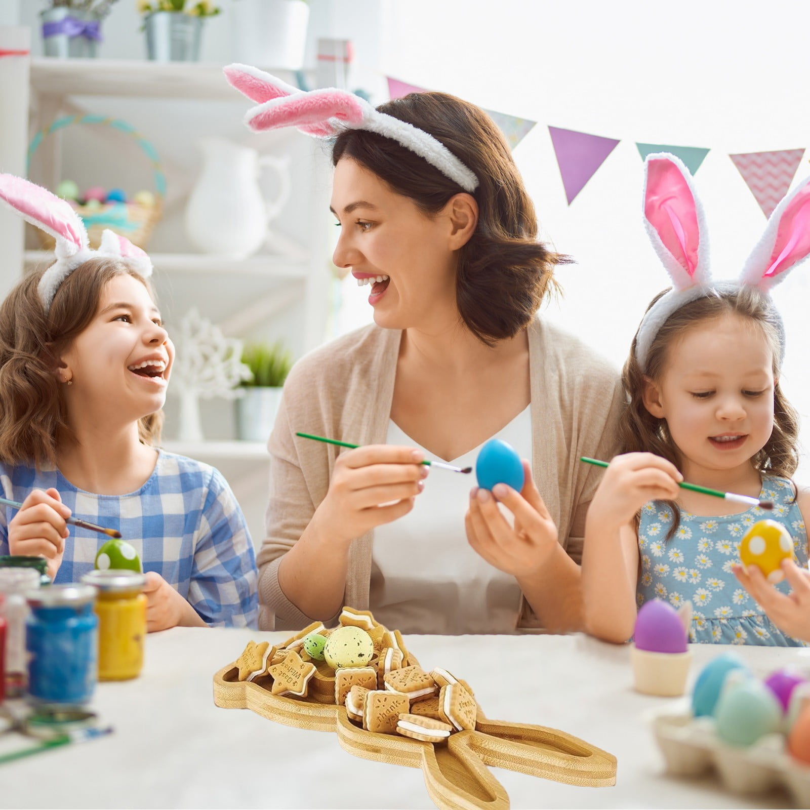 Kezqiaxn Easter Wooden Charcuterie Boards Clearance, Easter Decorations ...