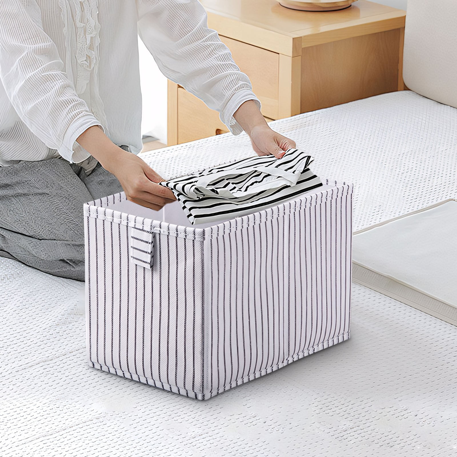 Kezqiaxn Fabric Storage Bins Clearance, Foldable Storage Basket Storage ...