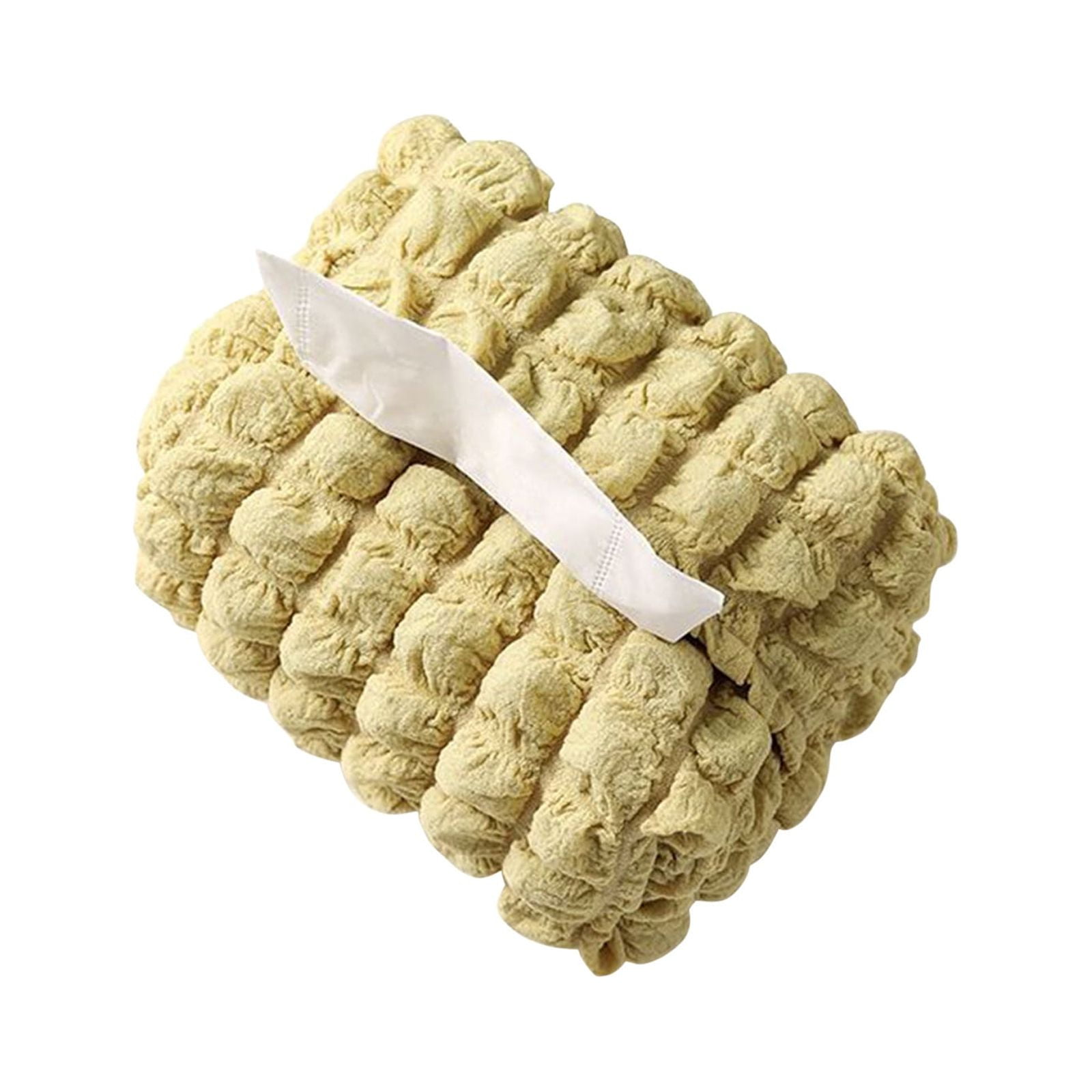 Kezqiaxn Fabric Tissue Box Soft Desktop Tissue Box Holders Cream Puff ...