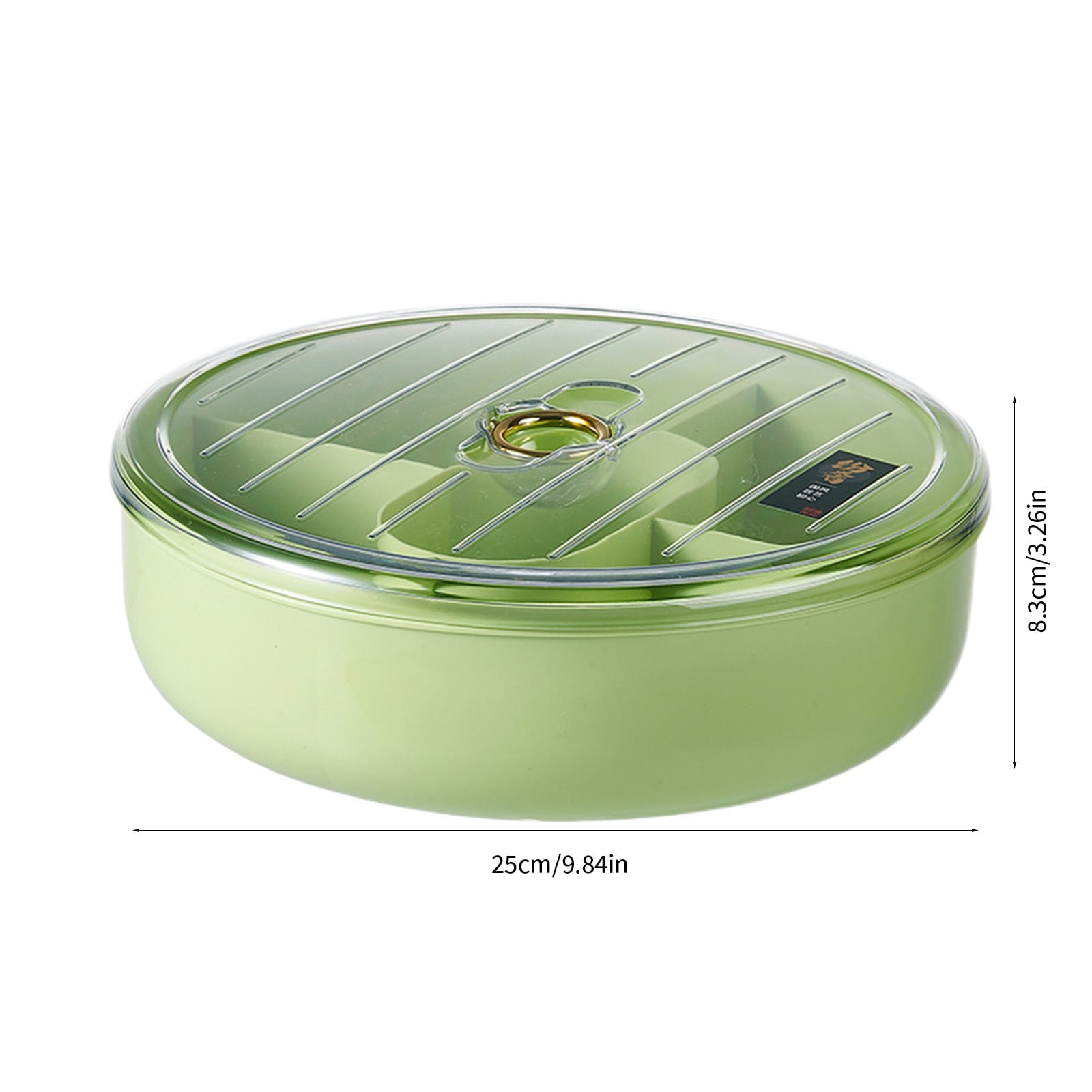 Kezqiaxn Food Storage Containers Divider Tray With Lid Portable Snack ...