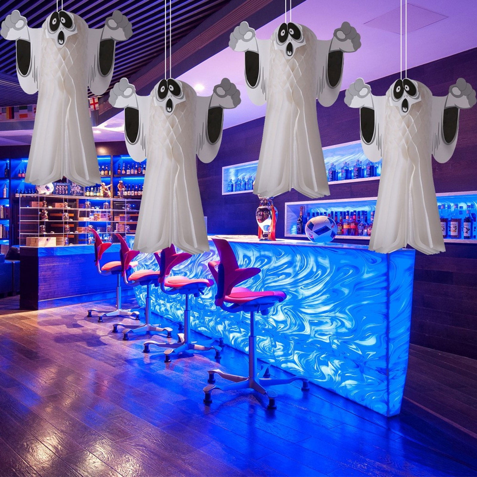 Kezqiaxn Halloween Ghosts Decorations Clearance, 3Pc Hanging Ghosts ...