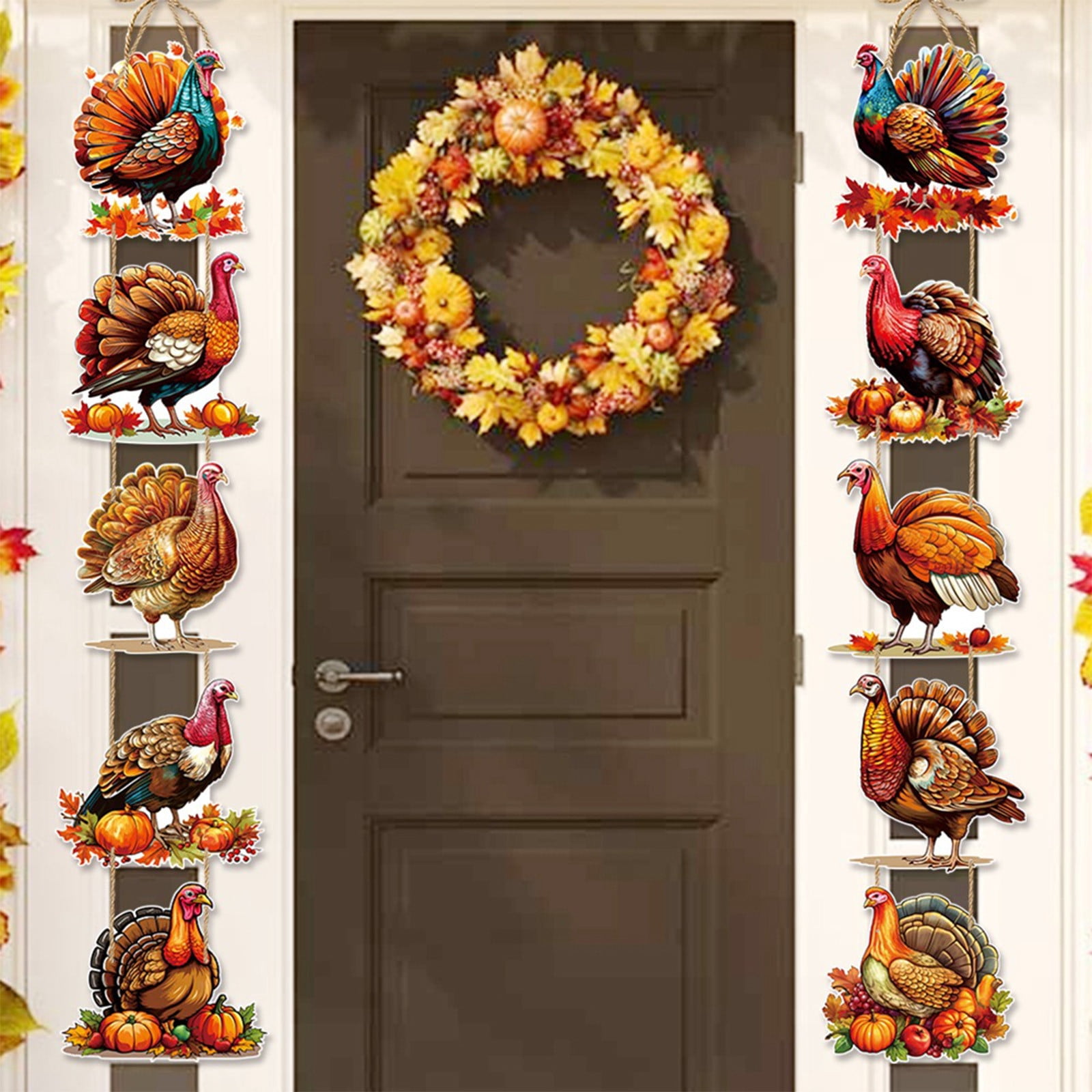 Kezqiaxn Happy Thanksgiving Banner, Fall Decorations Door Banner ...
