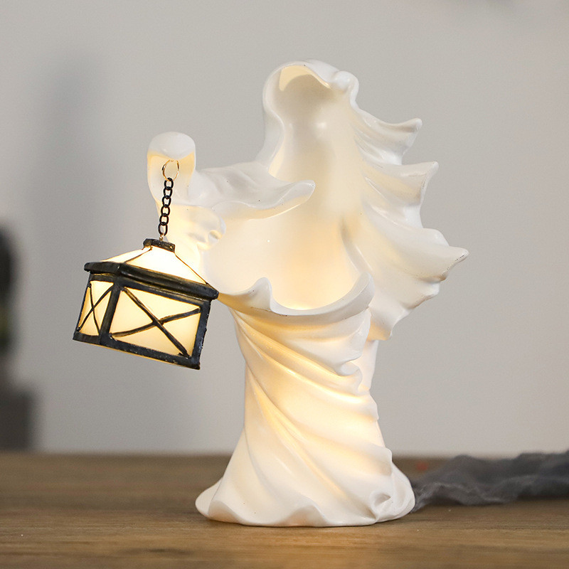 Kezqiaxn Hell Messenger With Lantern, Outdoor Witch Ghoul Lamp Ghost ...